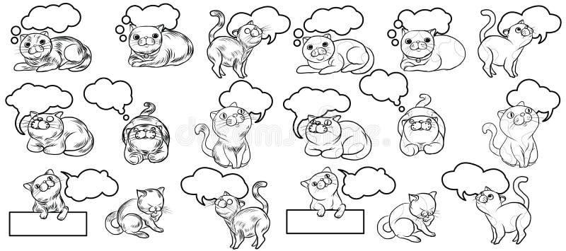 Drawn Kiten Cat Vector Stock Illustrations – 9 Drawn Kiten Cat Vector ...