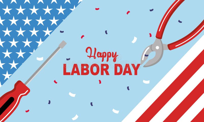 Hand Drawn Labor Day Background Vector Illustration Stock Vector ...
