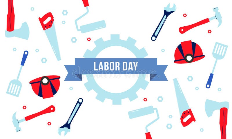 Hand Drawn Labor Day Background Vector Illustration Stock Vector ...