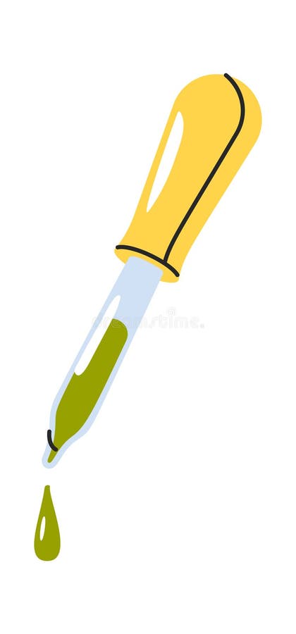 Hand-drawn Laboratory Pipette Liquid Dropper Stock Illustration ...