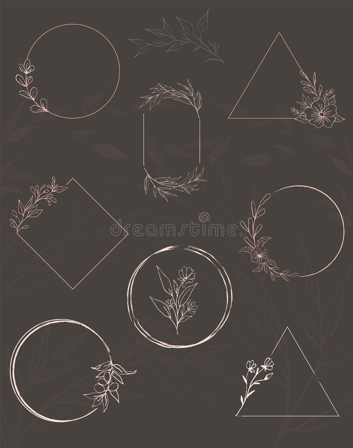Hand Drawn Leaf Wreath Logo Design Stock Vector - Illustration of ...