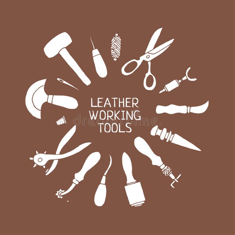 Leather Craft Tools Stock Illustrations – 498 Leather Craft Tools Stock ...