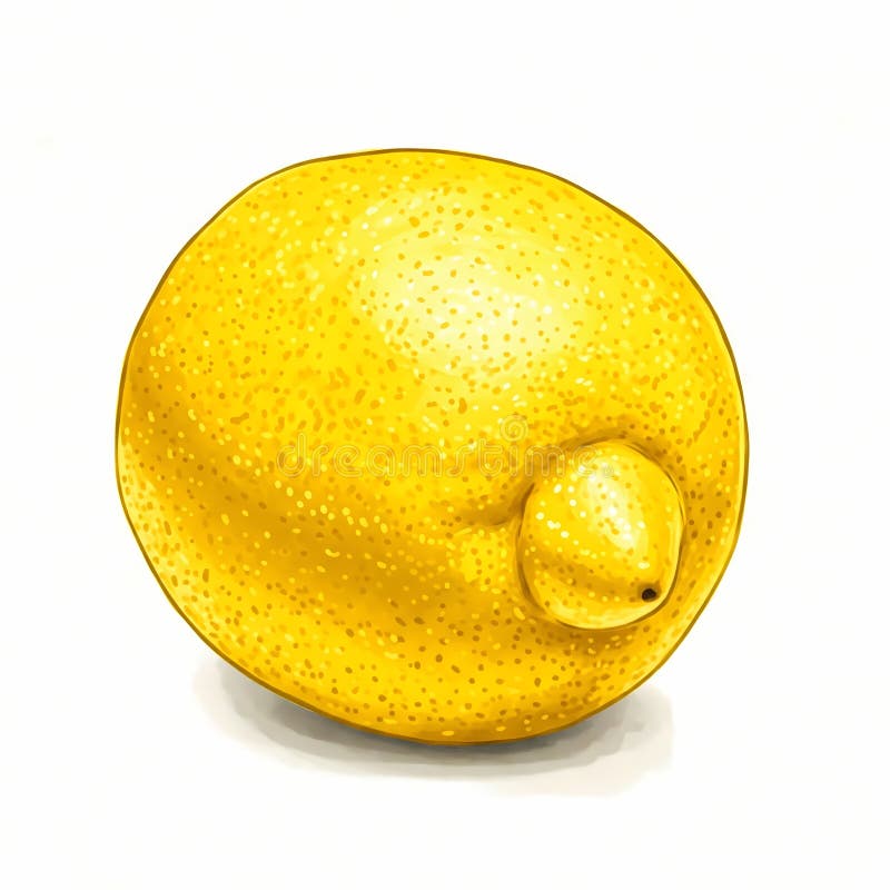 A Hand-drawn Lemon with a Fresh Illustration Stock Illustration ...