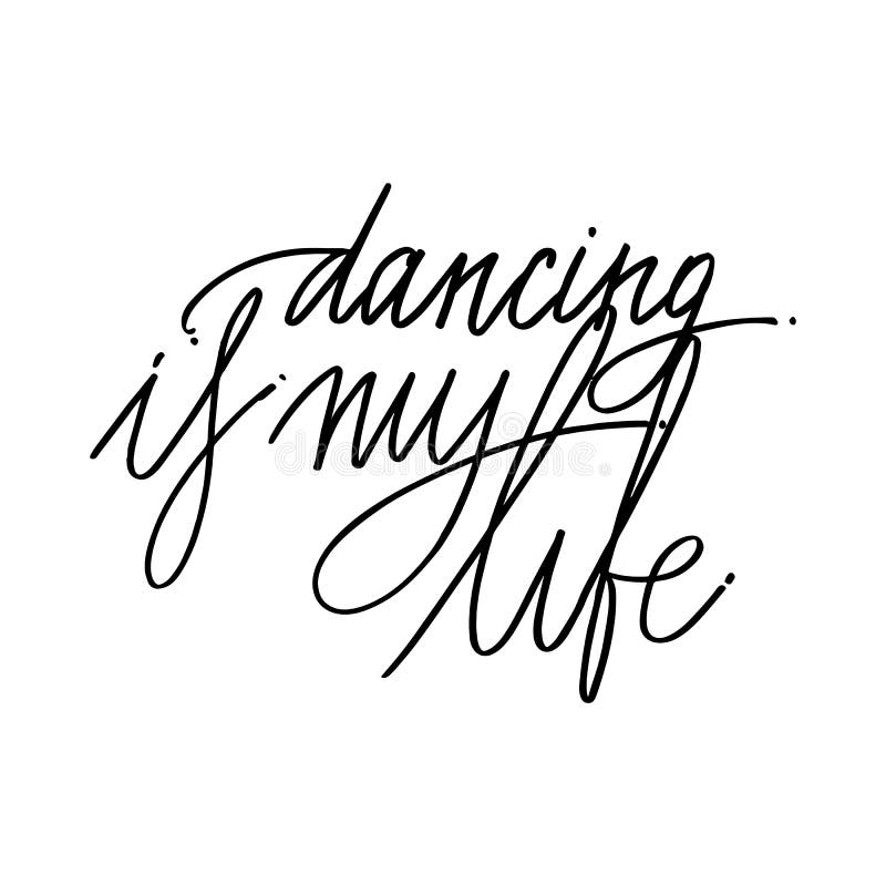 Hand Drawn Lettering. Ballet Calligraphy. Hand Made Illustration. Stock ...