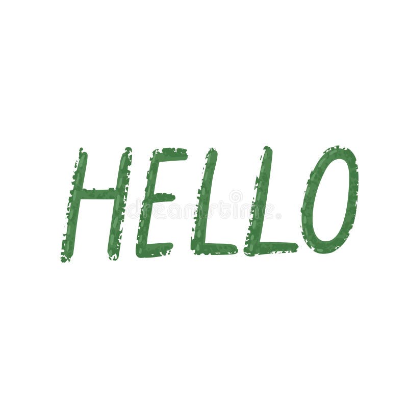 Hand Drawn Lettering - Hello Stock Vector - Illustration of modern ...