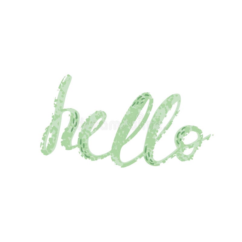 Hand Drawn Lettering - Hello Stock Vector - Illustration of symbol ...