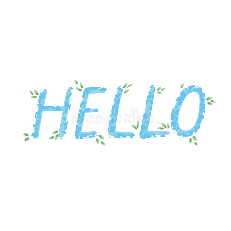 Hand Drawn Lettering - Hello Stock Vector - Illustration of textured ...