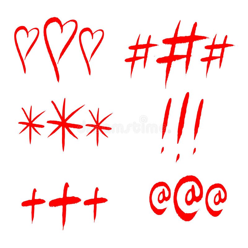 Hand Drawn Lettering Icon Symbol Stock Vector - Illustration of layout ...