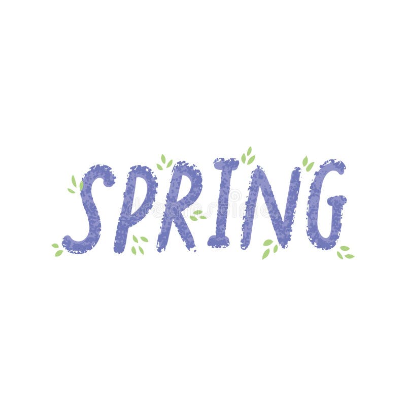 Hand Drawn Lettering - Spring Stock Vector - Illustration of isolated ...