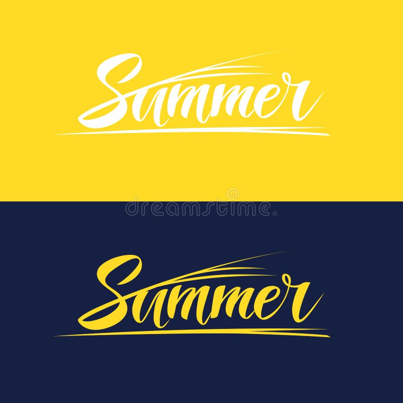 Hand Drawn Lettering Summer. Vector Illustration. Stock Vector ...
