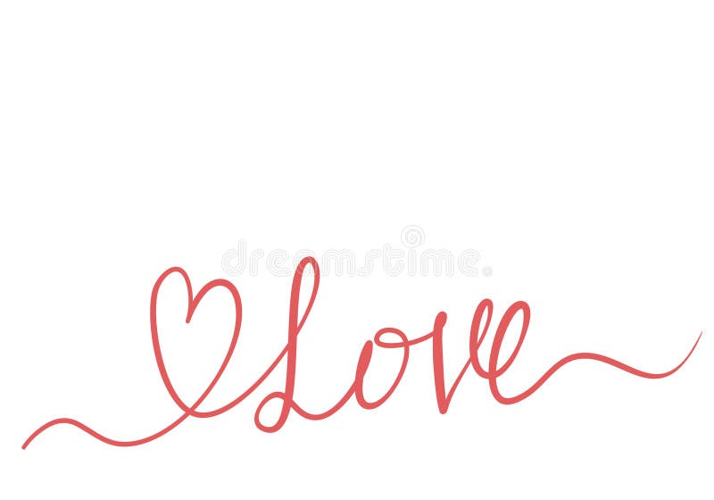 Hand Drawn Lettering of Word LOVE. Vector Illustration Stock Vector ...