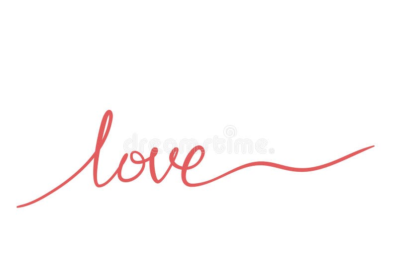 Hand Drawn Lettering of Word LOVE. Vector Illustration Stock Vector ...