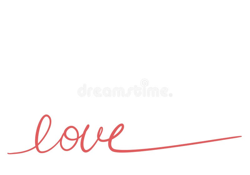 Hand Drawn Lettering of Word LOVE. Vector Illustration Stock Vector ...