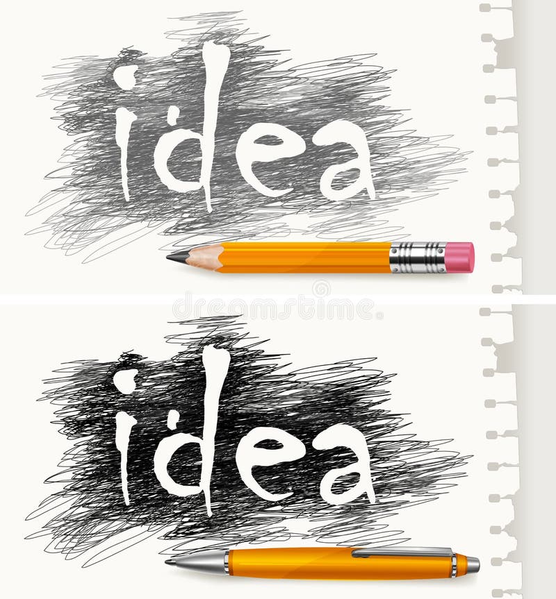 Hand Drawn Letters with Pen and Pencil Stock Vector - Illustration of ...