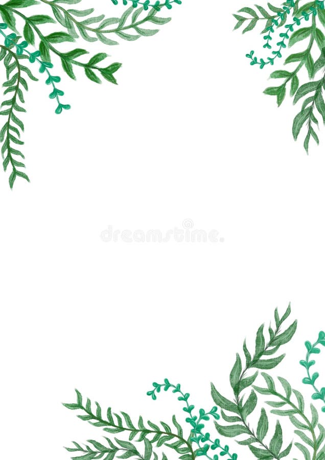 Light green leaves frame stock image. Illustration of copy - 302568051