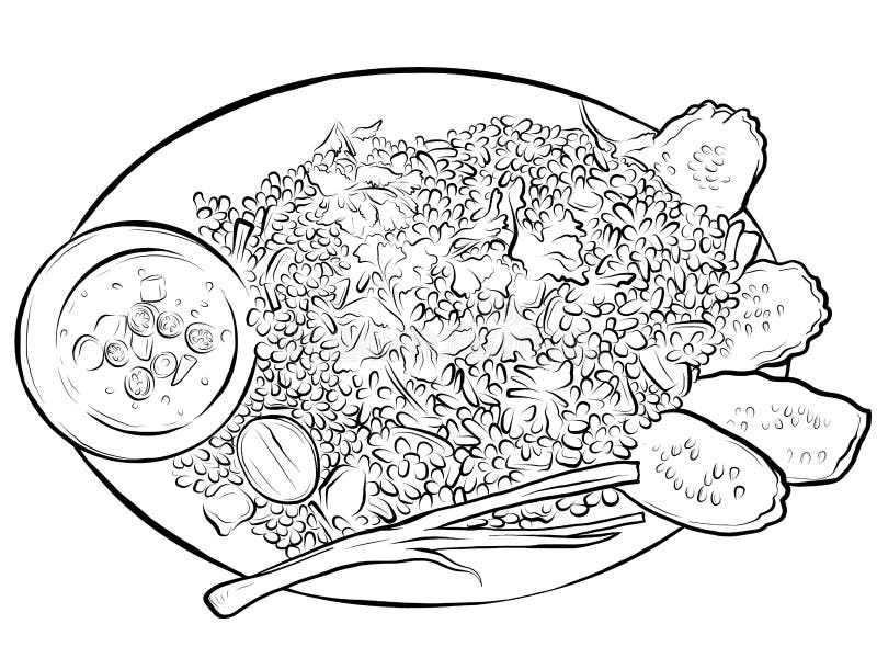 Fried Rice Clipart Black And White
