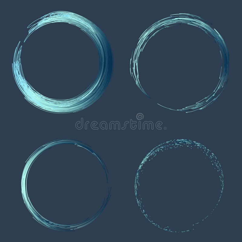 Hand Drawn Line Circle, with Place for Your Text. Stock Illustration ...