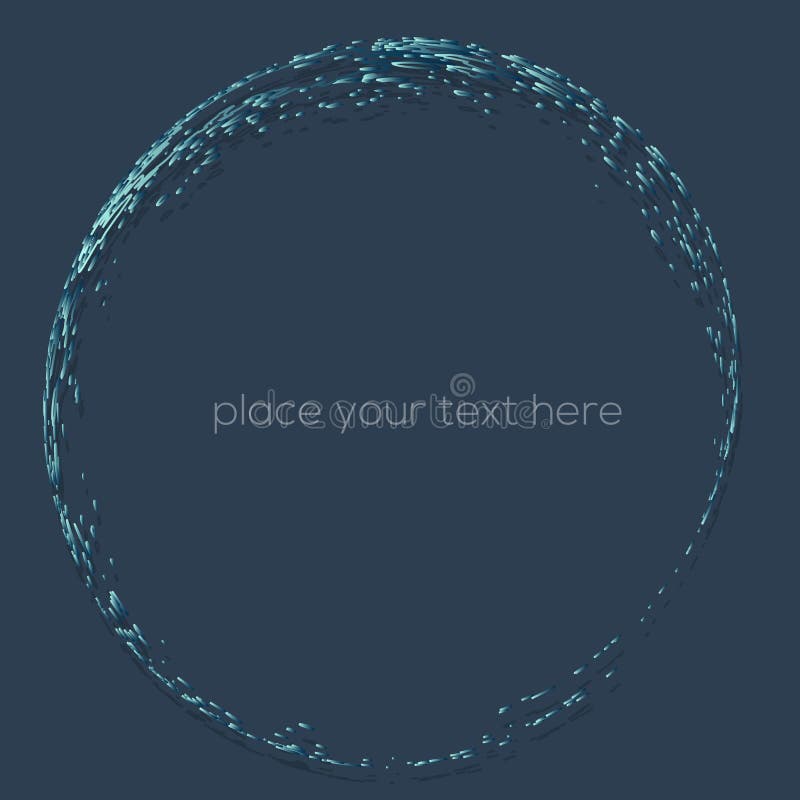 Hand Drawn Line Circle, with Place for Your Text. Stock Illustration ...