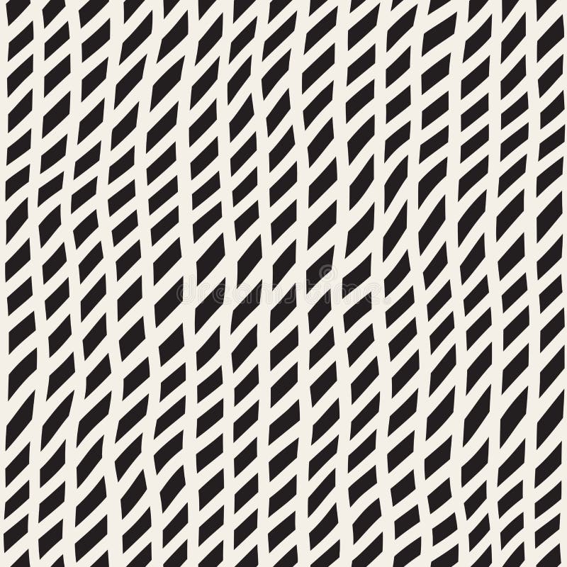 Hand Drawn Line Lattice. Vector Seamless Black and White Pattern. Stock ...