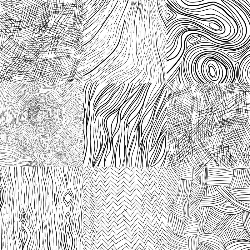 Hand-drawn Line Textures. Scribbles, Horizontal and Wavy Strokes Stock ...