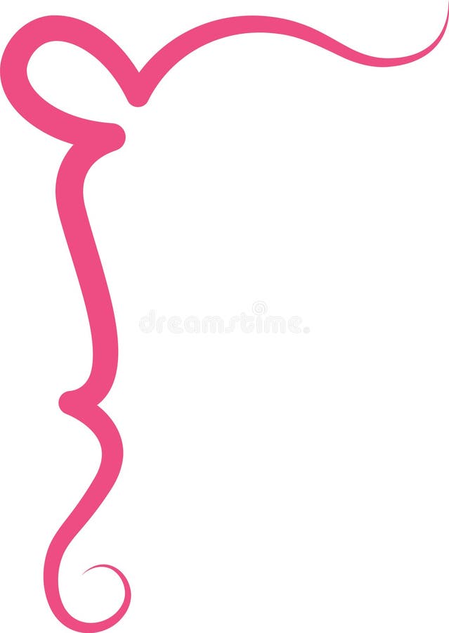 Hand Drawn Line Wavy Frame Corner Stock Illustration - Illustration of ...