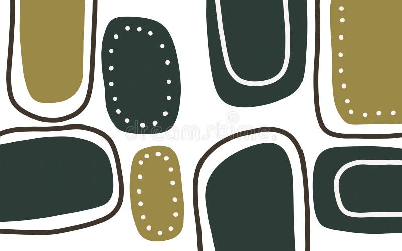 Hand-drawn Linear Abstract Design Elements. Pattern from Lines and Dots ...