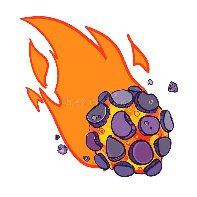 Hand Drawn Llustration - Meteorite Stock Vector - Illustration of ...