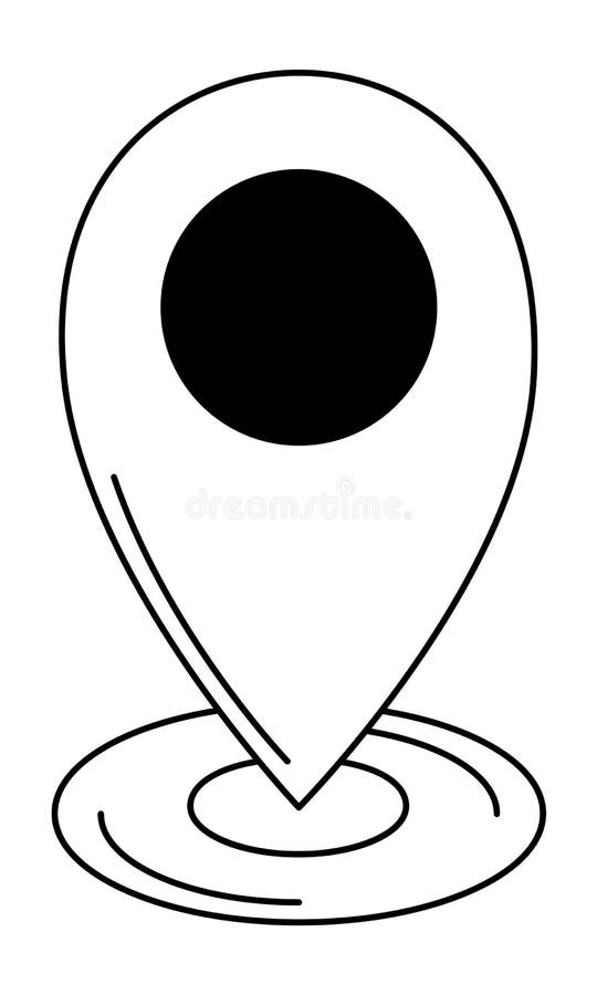 Hand Drawn Location Icon. Geolocation Designation for the Navigator ...