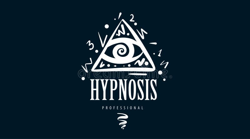 Hand-drawn Logo for Professional Hypnosis Stock Illustration ...
