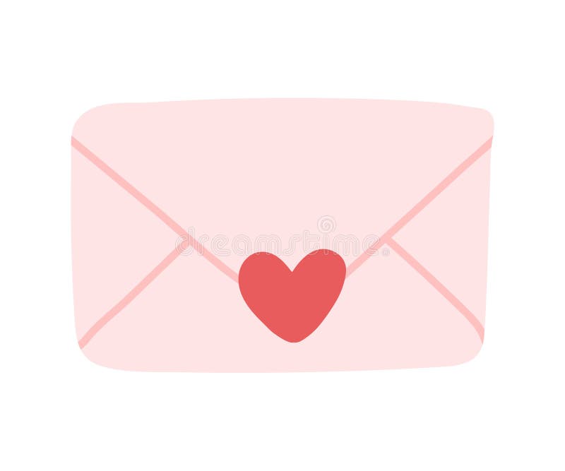 Cute Love Letter Message in Pink Envelope Icon Animated Vector ...