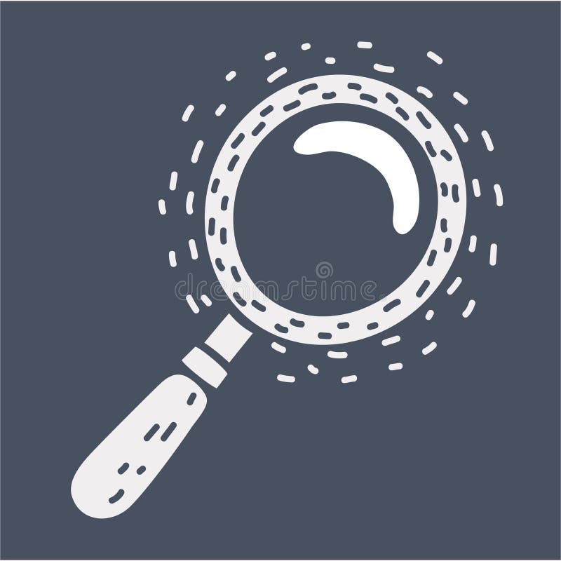 Hand Drawn Magnifier Doodle Search Icon. Stock Vector - Illustration of ...