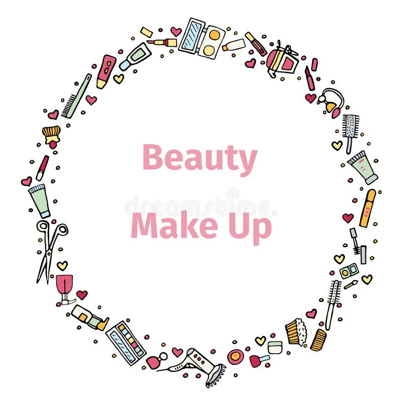 Hand drawn make up stock vector. Illustration of gloss - 53293387