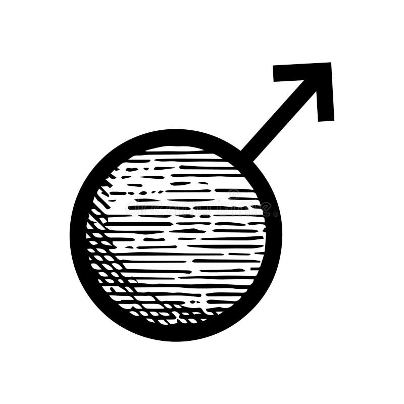 Hand Drawn man symbol stock vector. Illustration of graphic - 196202644