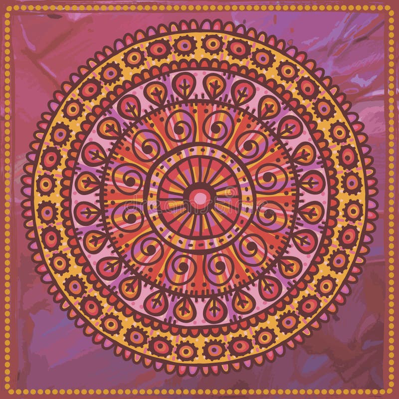 Hand drawn mandala stock vector. Illustration of form - 49684180