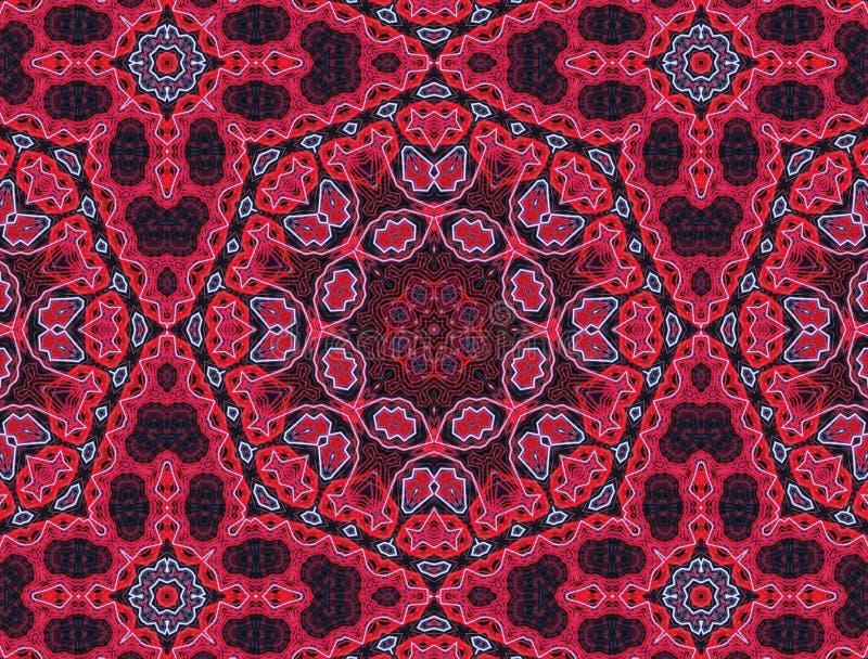 Hand Drawn Mandala Seamless Texture Stock Illustration - Illustration ...