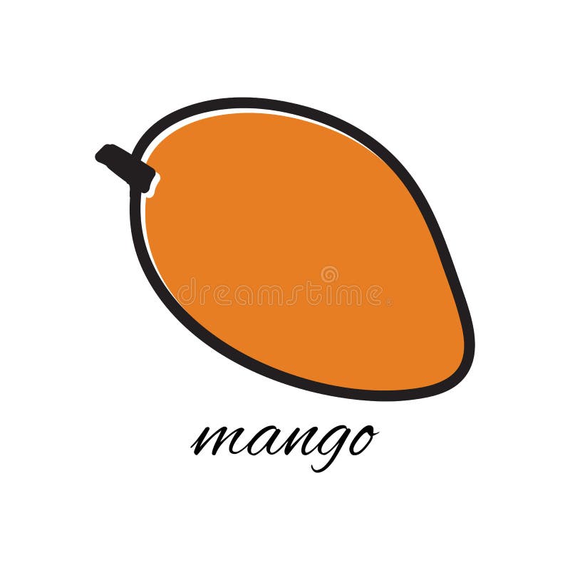 Mango Doodle Icon, Vector Color Line Illustration Stock Vector ...