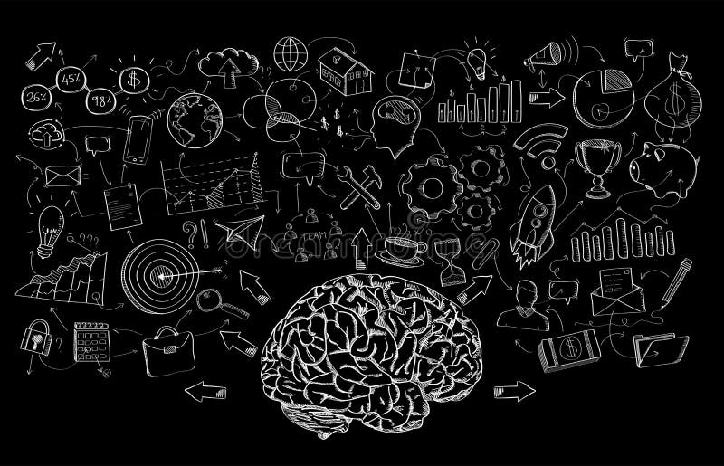 Hand Drawn Manuscript Project Presentation Stock Illustration ...