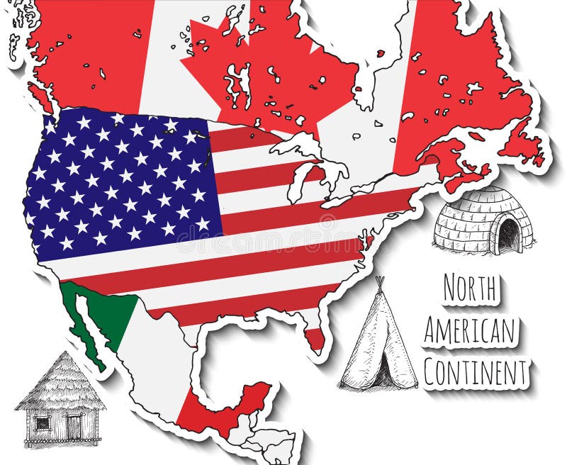 Hand drawn map. stock vector. Illustration of nation - 61476740