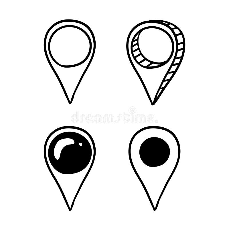 Map Pins Sign Location Icon Vector Mark Symbol Pin Stock Vector ...