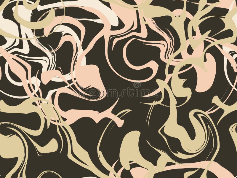 Marbling Seamless Pattern Set. Watercolor Marbling Illustration ...