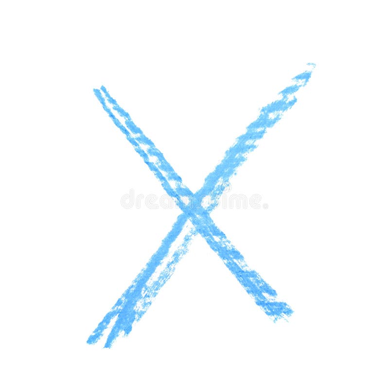 Hand drawn X mark isolated stock photo. Image of font - 92022116