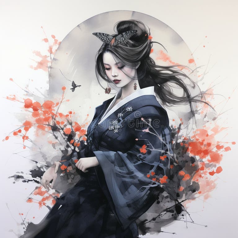 Hand-Drawn Mastery Sumi-E Magic Stock Vector - Illustration of liquin ...