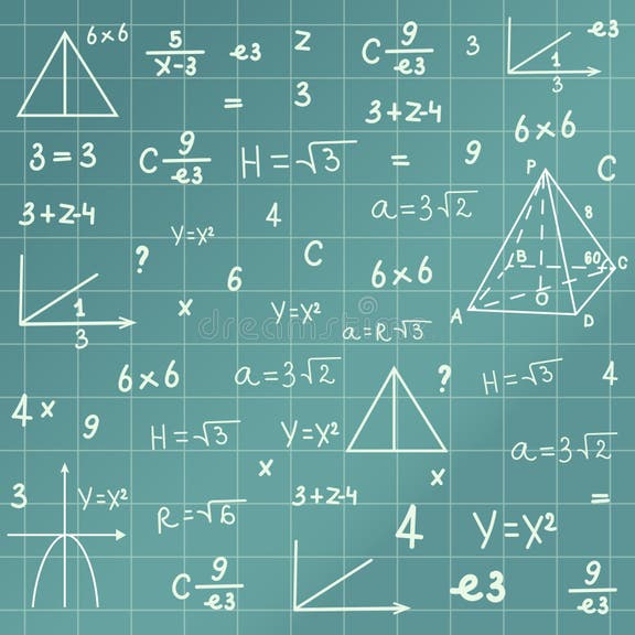 Hand Drawn Math Symbols Background Stock Vector - Illustration of ...