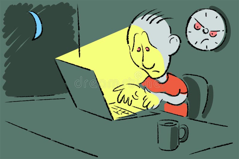 Cartoon Stick Man Computer Sad Stock Illustrations – 31 Cartoon Stick ...