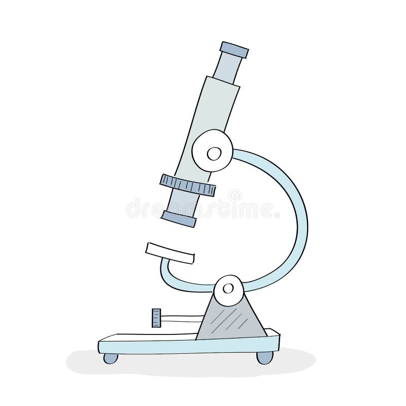 Hand Drawn Microscope Illustration Stock Vector - Illustration of ...