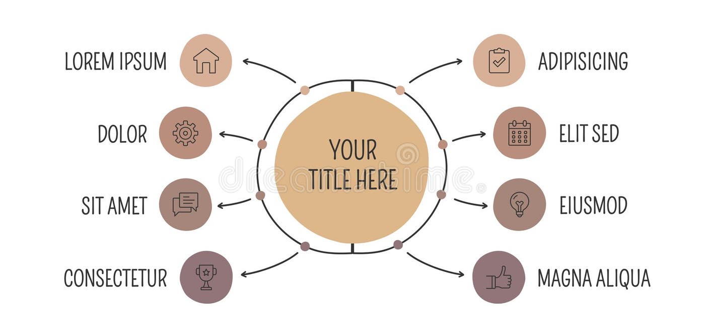 Circle Infographics Template Eight Elements Stock Illustrations – 427 ...