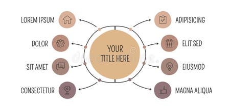 Hand Drawn Mind Map Template Stock Vector - Illustration of information ...