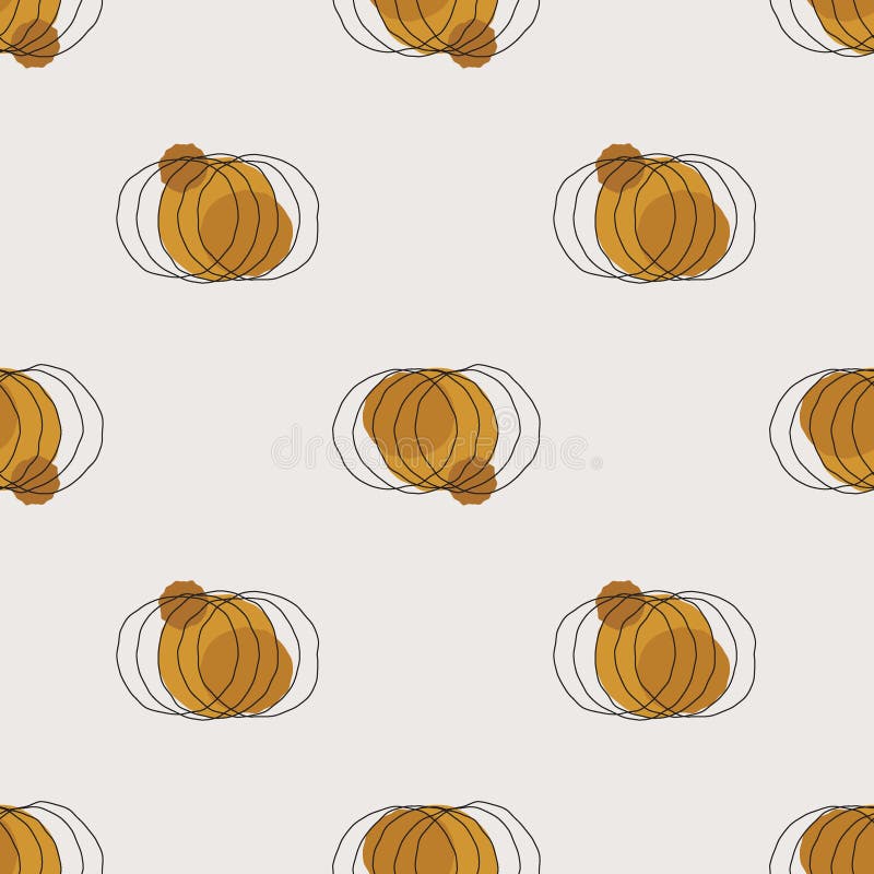 Hand Drawn Minimal Style Round Abstract Seamless Pattern Background ...