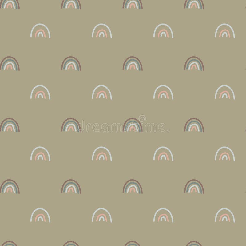 Hand Drawn Modern Doodle Seamless Pattern Stock Illustration ...