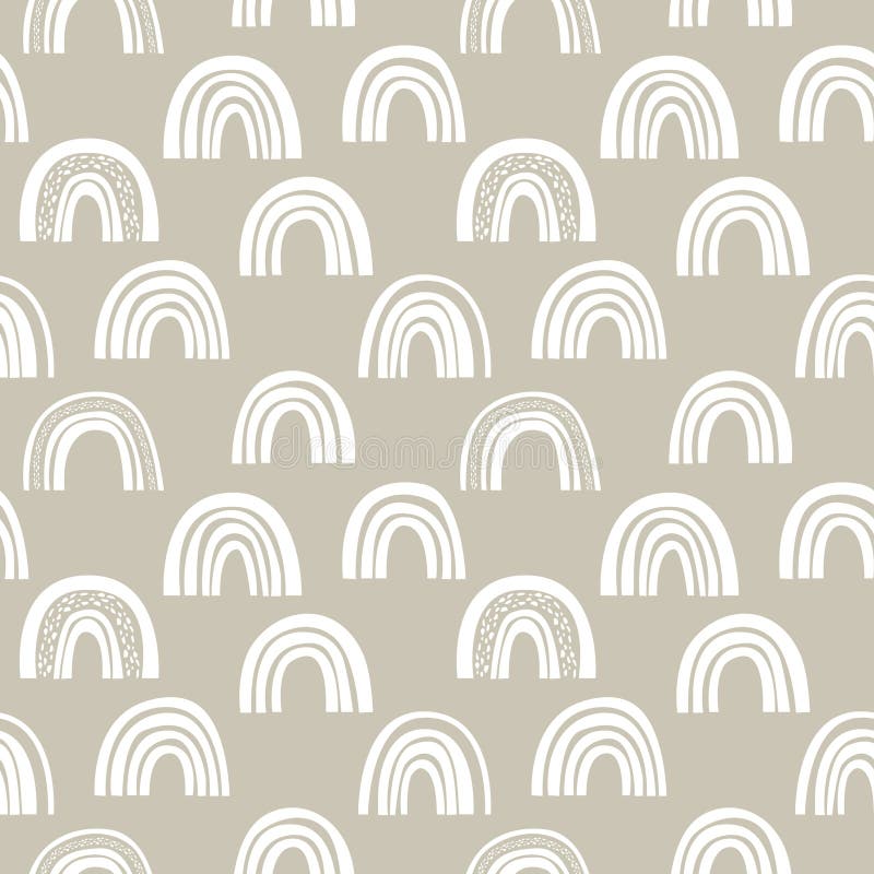 Hand Drawn Modern Doodle Seamless Pattern Stock Illustration ...